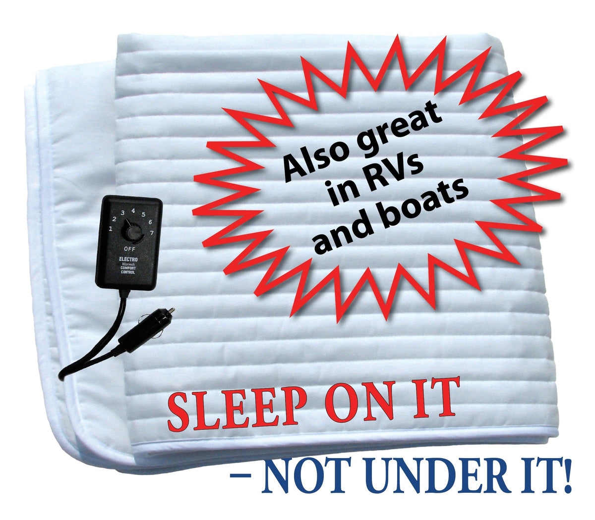 RV/Truck Bunk Warmers 12V Warming Pad with 7 Adjustable Settings ...